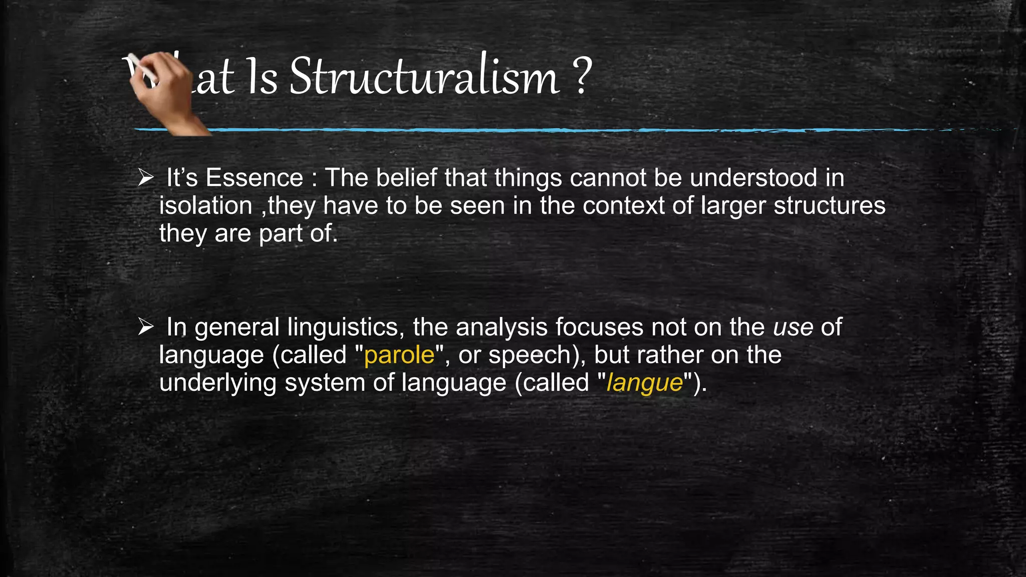 Structuralism in linguistics | PPTX