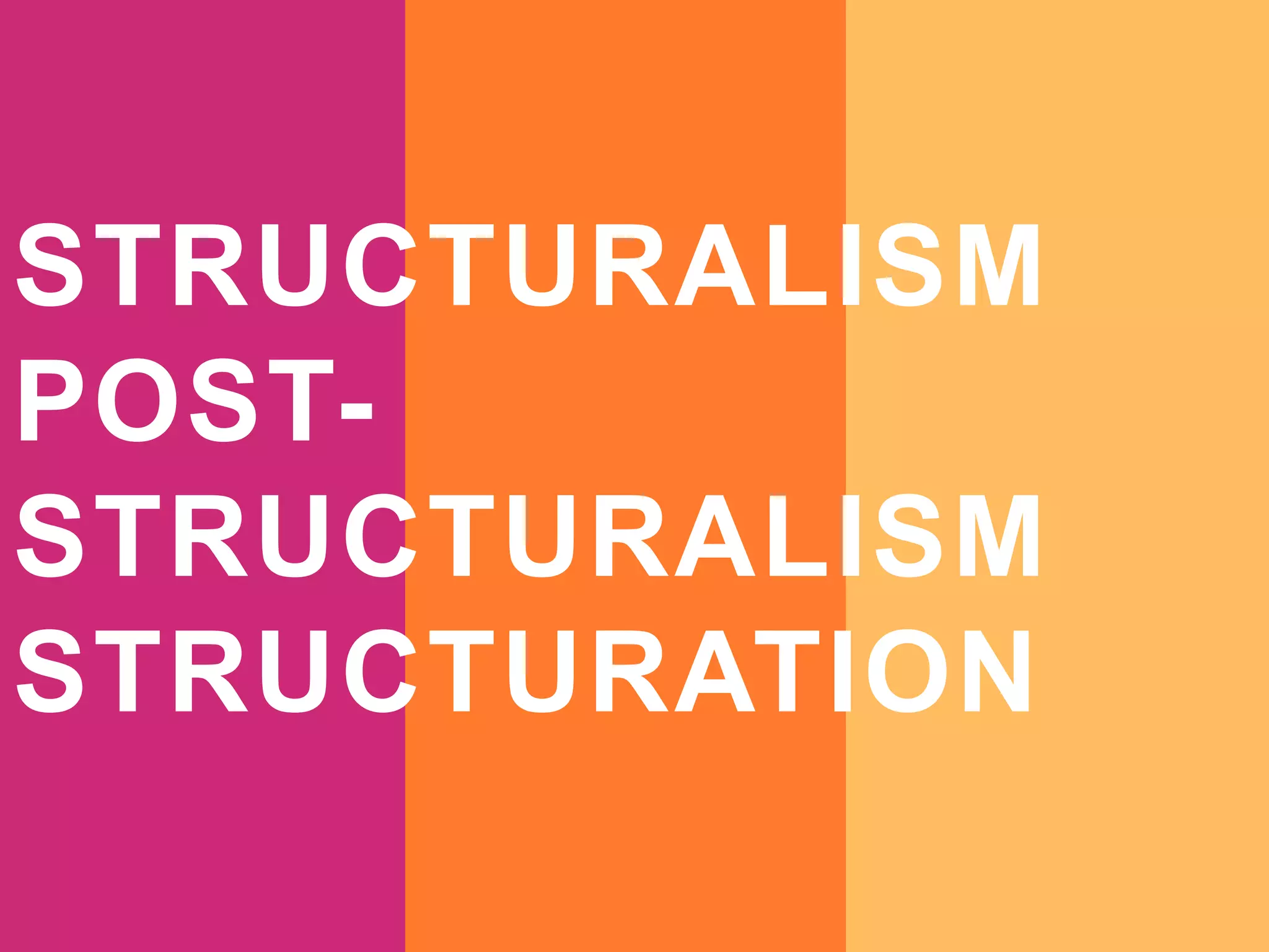 Structuralism, Post-structuralism, and Structuration | PPT