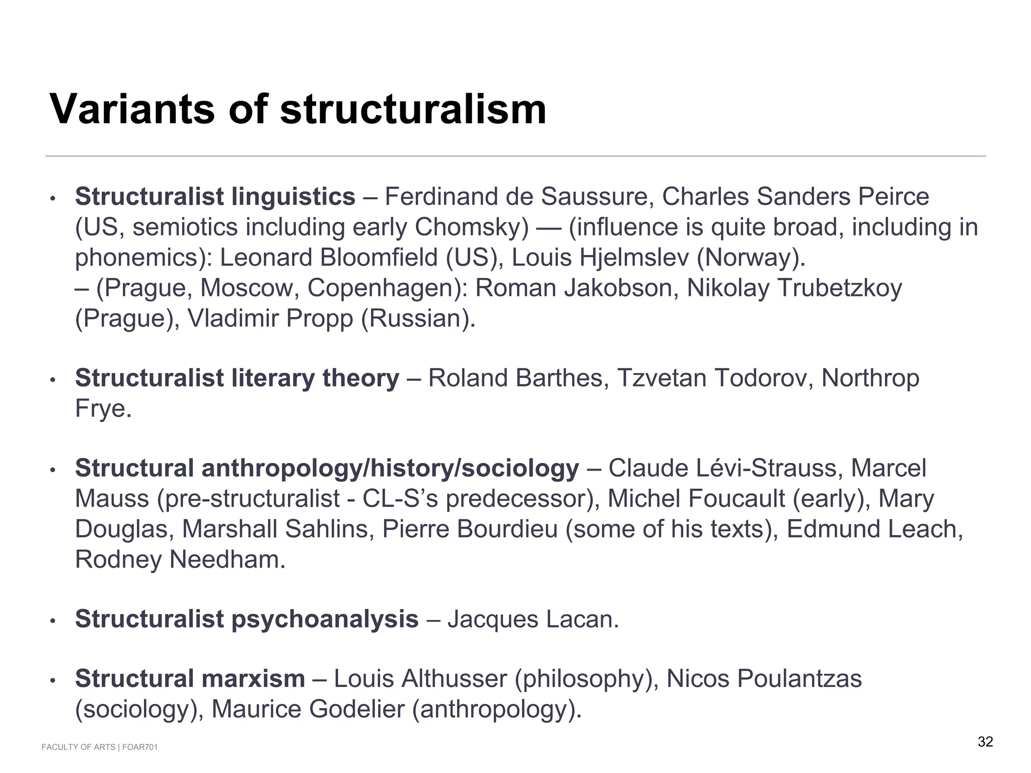 Structuralism: Lecture for Research Paradigms (FOAR 701) | PPTX