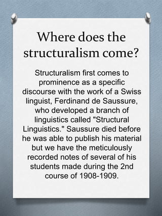 Structuralism presentation | PPTX