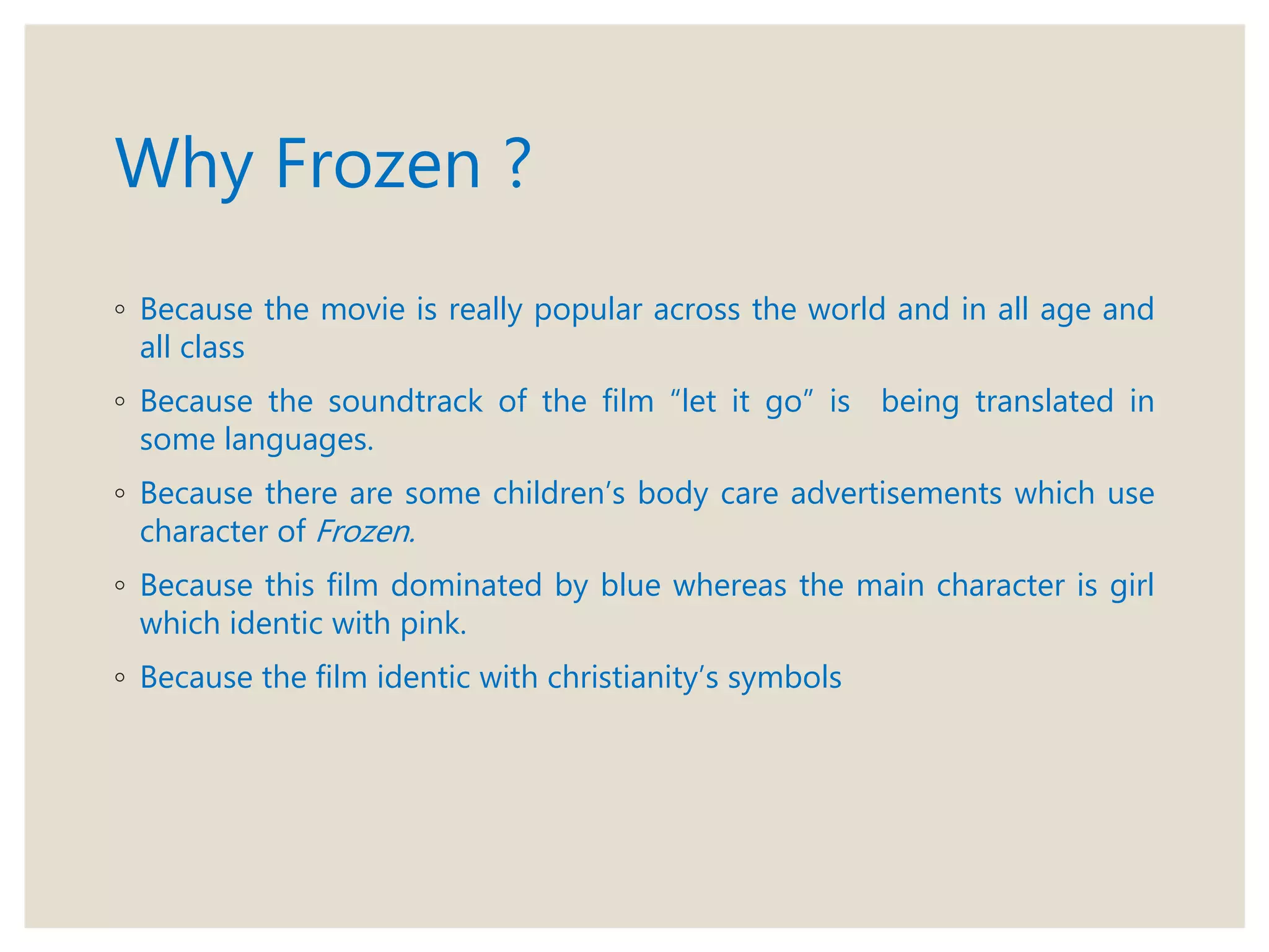 Semiotic analysis in "Frozen" | PPTX