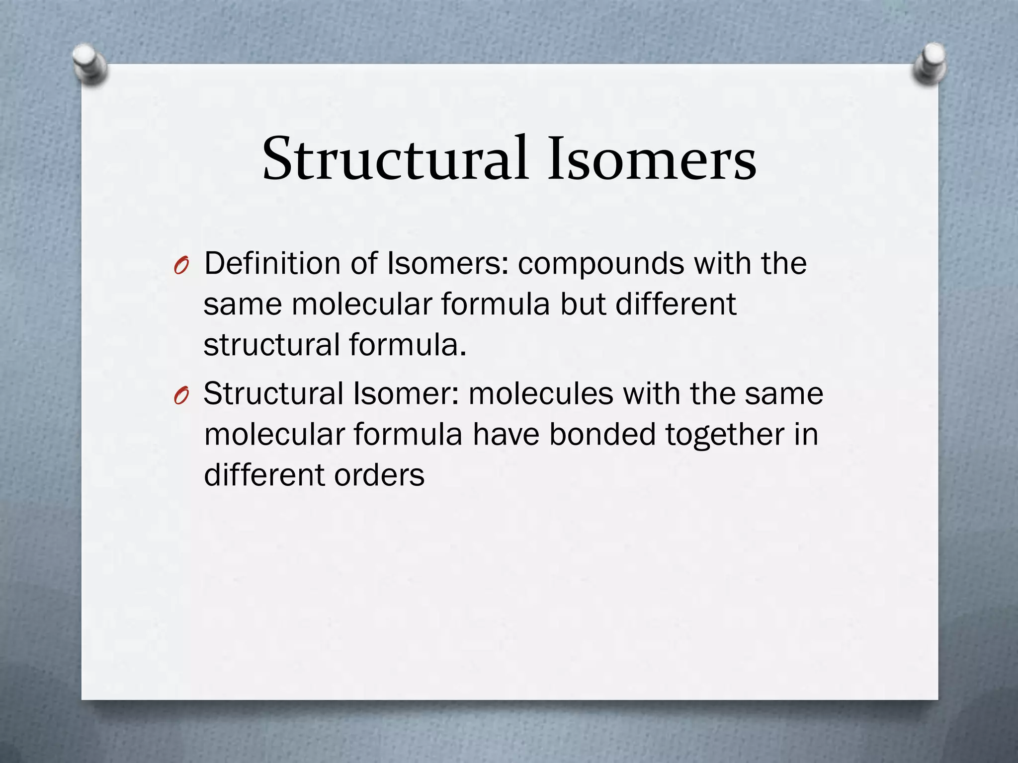Structural isomers 1(b) | PPTX | Chemistry | Science