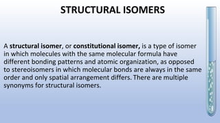 Structural isomers and stereoisomers configuration | types of isomers ...