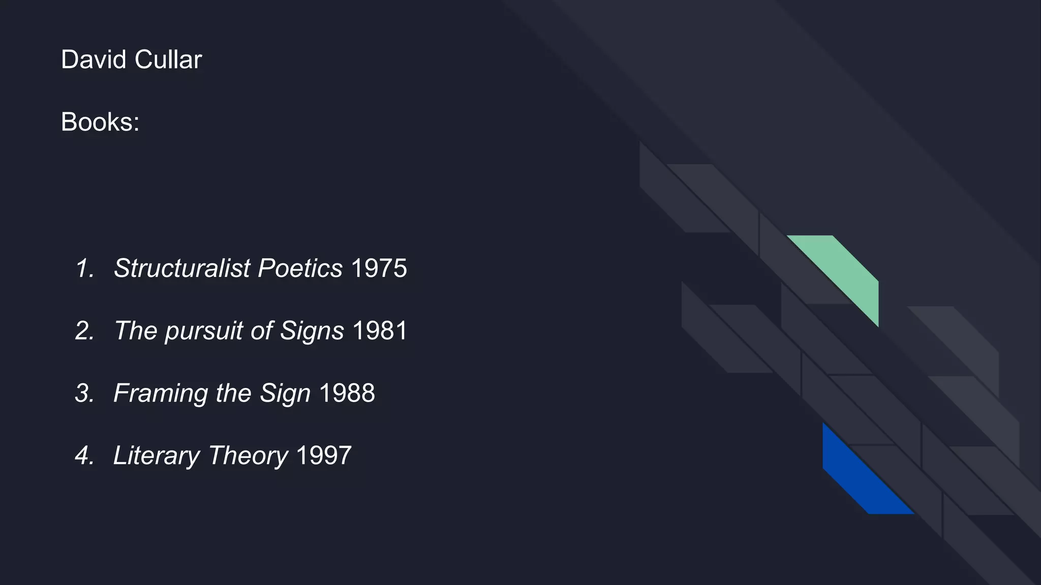 Structuralist poetics of johnathan culler | PPTX