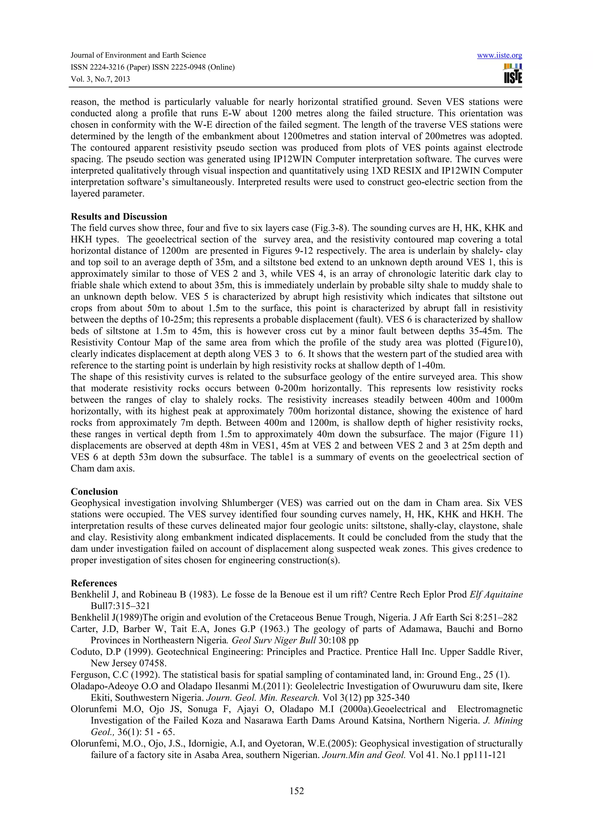 Structurally failed dam a case study of cham dam, north-eastern nigeria ...