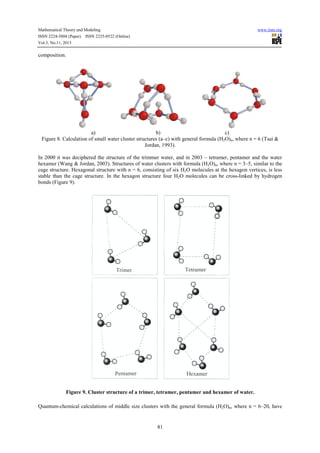 Structural mathematical models describing water clusters | PDF