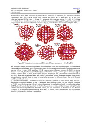 Structural mathematical models describing water clusters | PDF