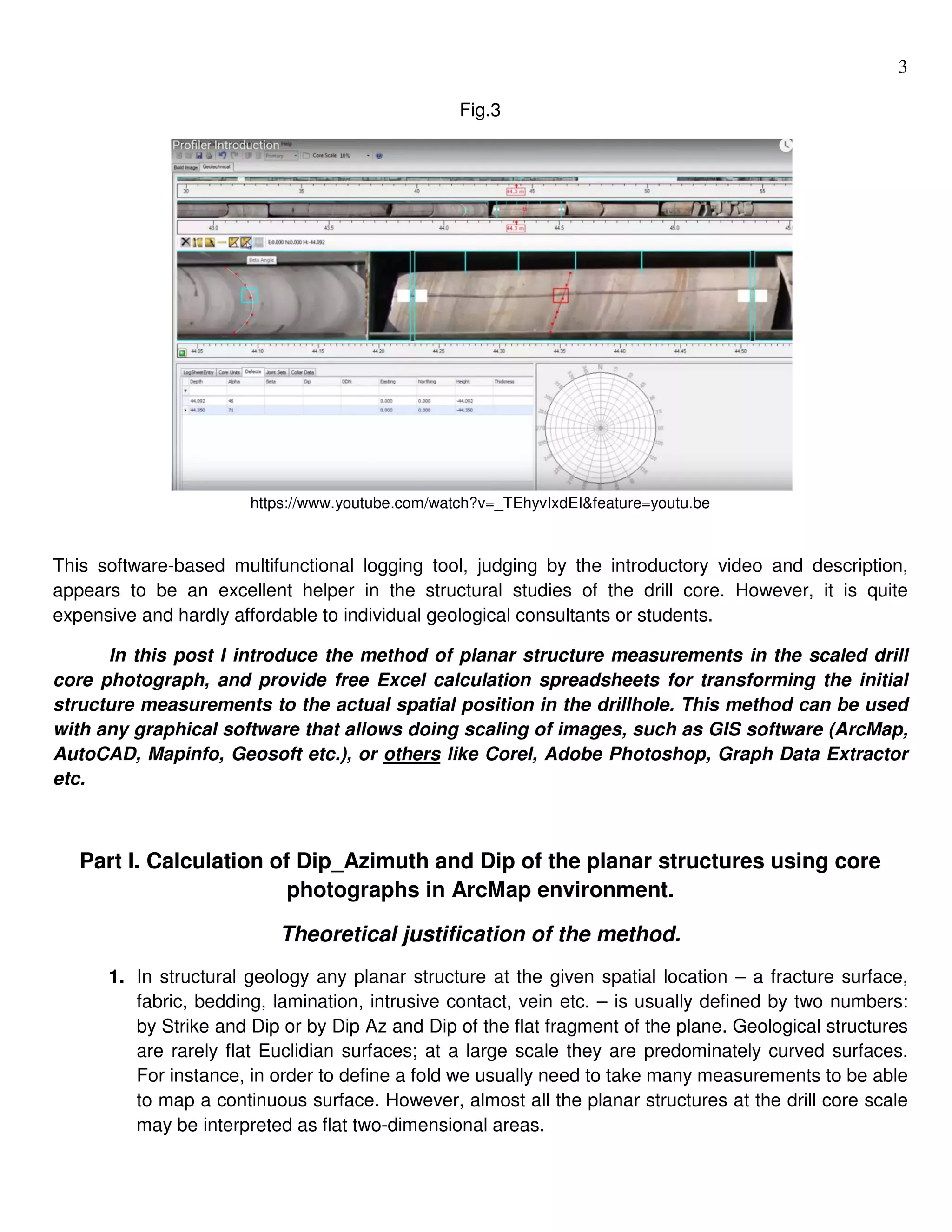 Structural measurements in oriented core photograph january 2019_galkine | PDF