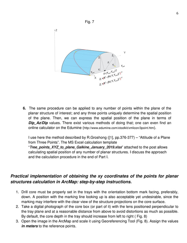 Structural measurements in oriented core photograph january 2019 ...