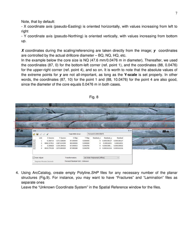 Structural measurements in oriented core photograph january 2019 ...