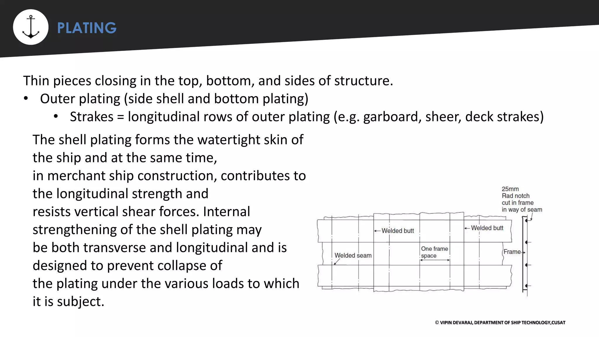 Structural members of ship | PPTX