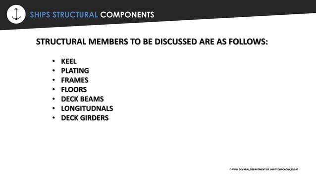 Structural members of ship | PPTX