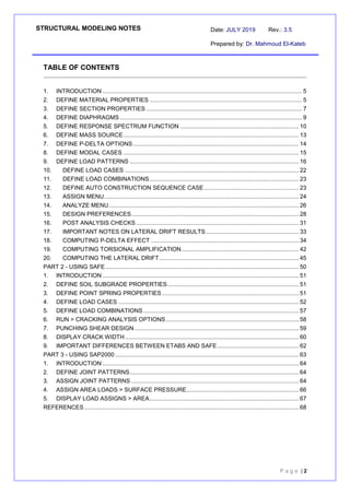 STRUCTURAL MODELING NOTES - rev.3.5 | PDF