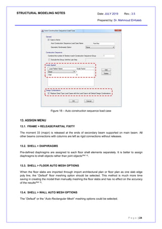 STRUCTURAL MODELING NOTES - rev.3.5 | PDF