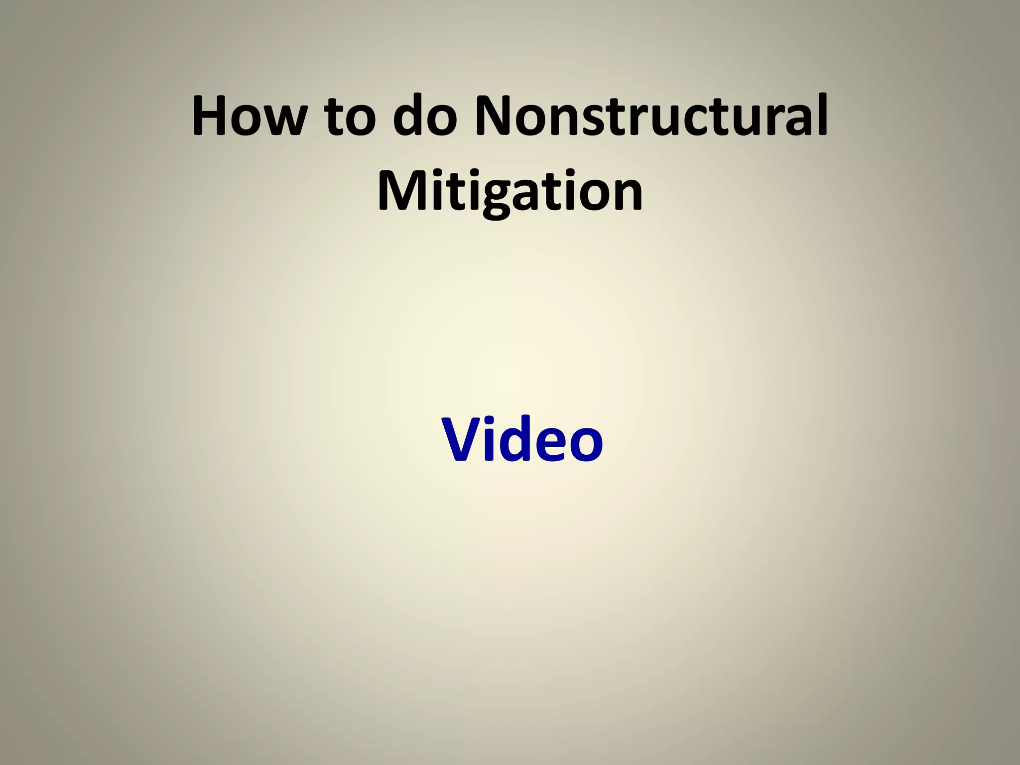 Structural and Non strutural mitigation | PPSX