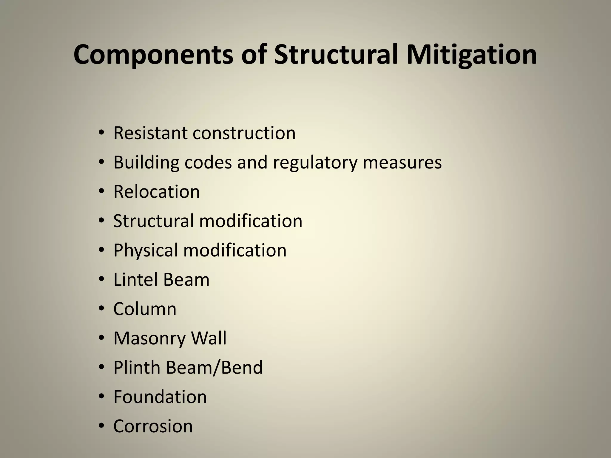 Structural and Non strutural mitigation | PPSX