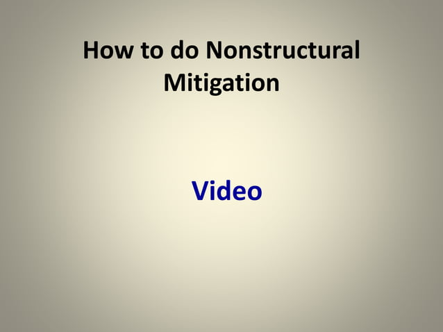 Structural and Non strutural mitigation | PPSX | Home Insurance | Insurance