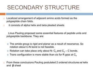 Structural organisation of protiens | PPTX
