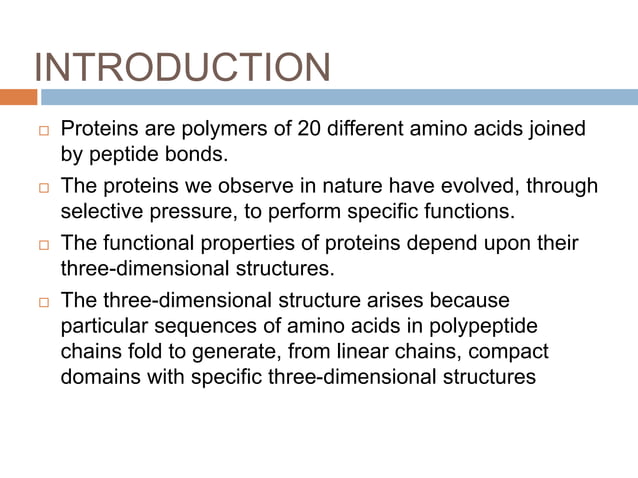 Structural organisation of protiens | PPTX | Chemistry | Science