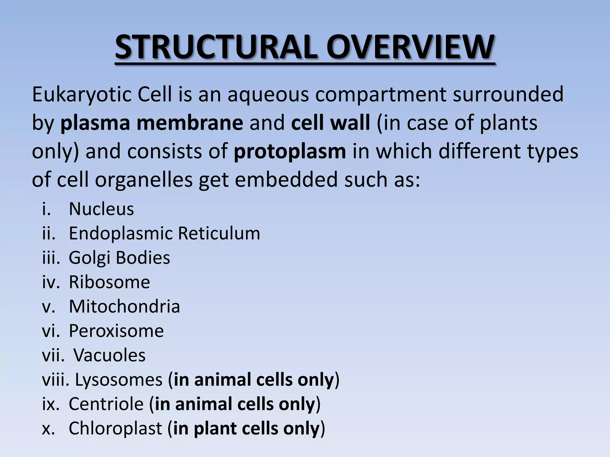 Structural organization of eukaryotic cells 1 (1) | PPTX