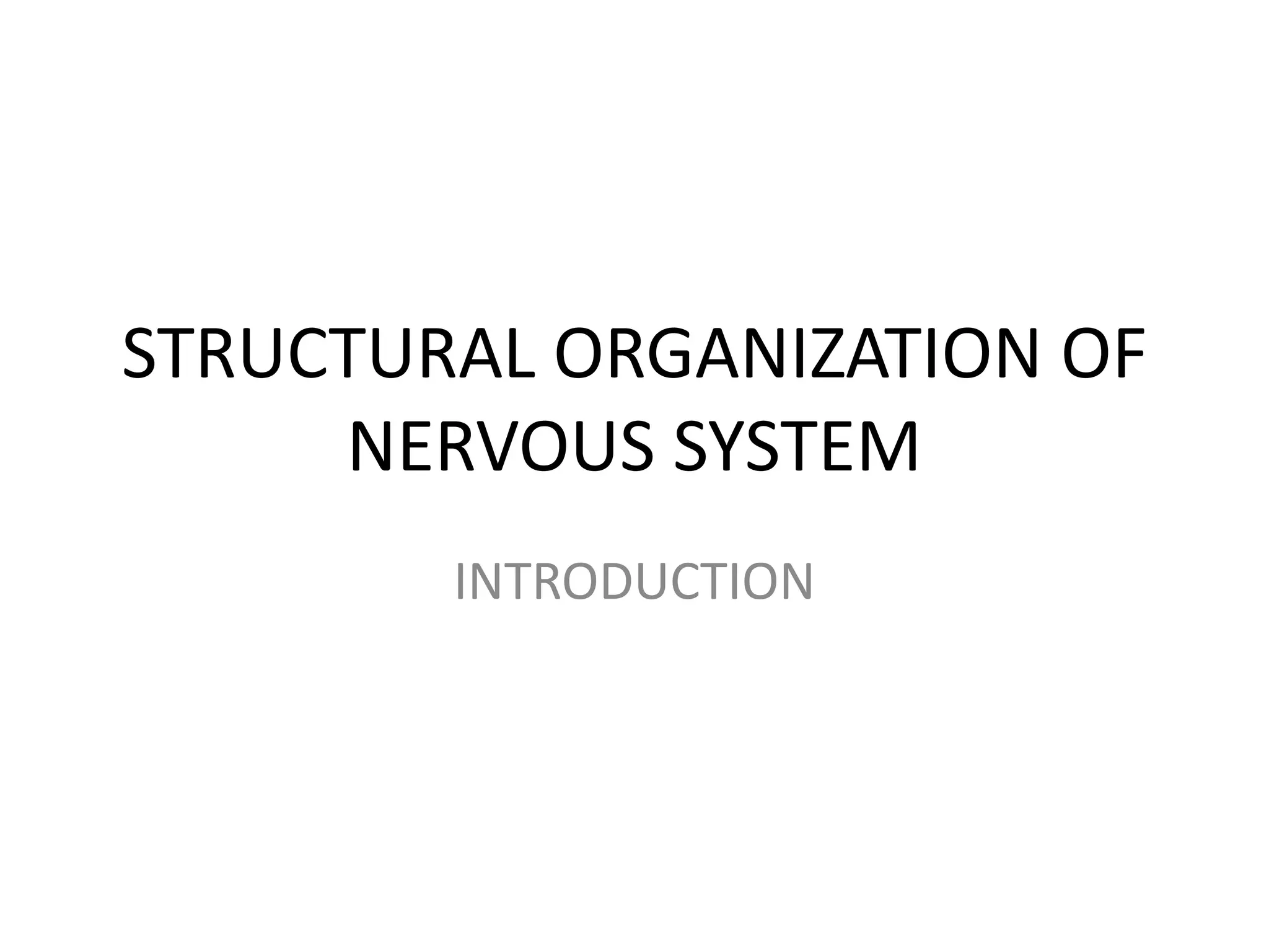Structural organization of nervous system new | PPTX