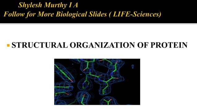 STRUCTURAL ORGANIZATION OF PROTEINS | PPTX | Chemistry | Science