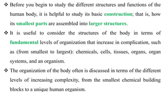 Structural organization of the human body | PPTX