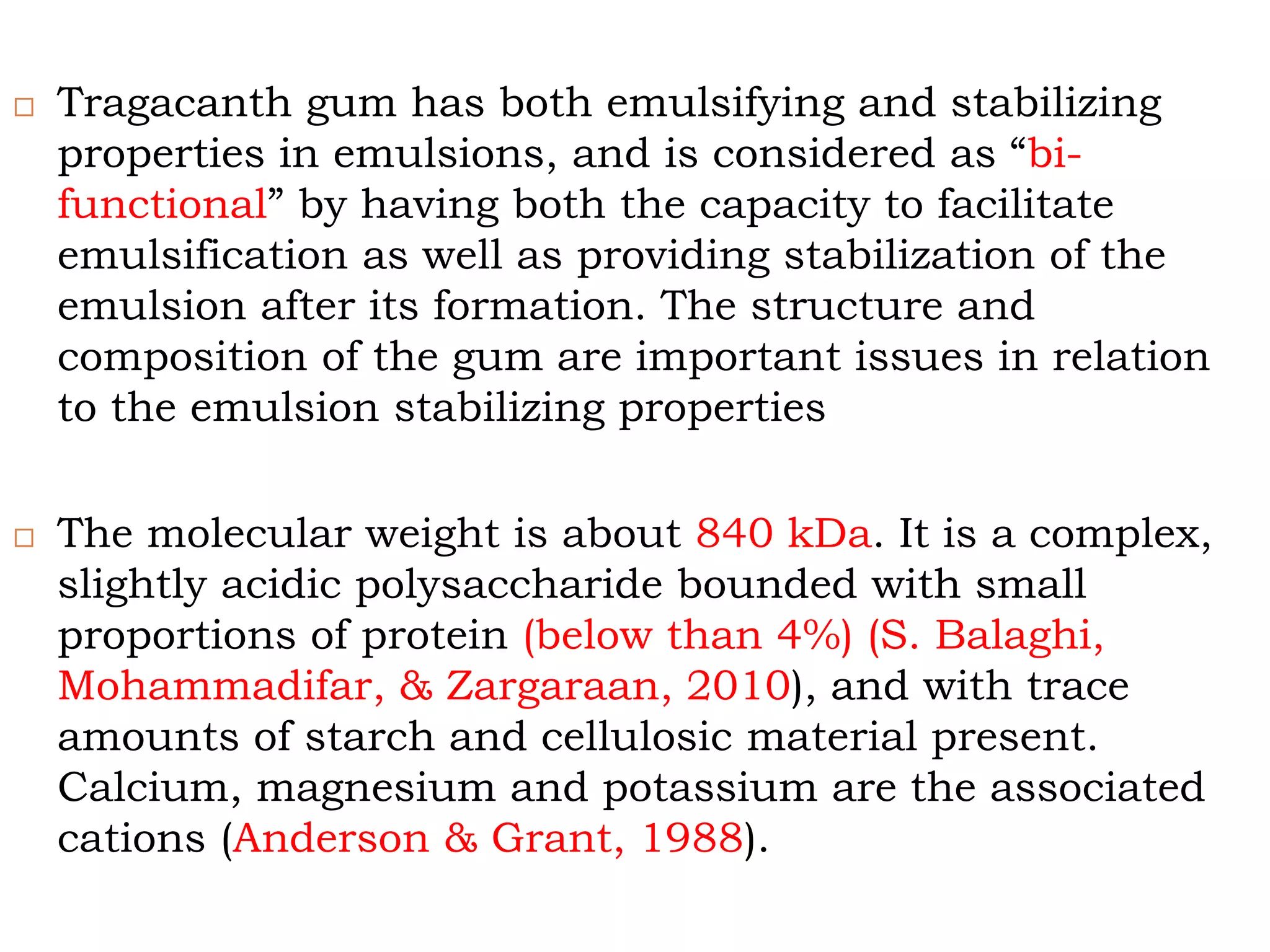 GUM ARABIC, GUM GHATTI, GUM TRAGACANTH | PPTX