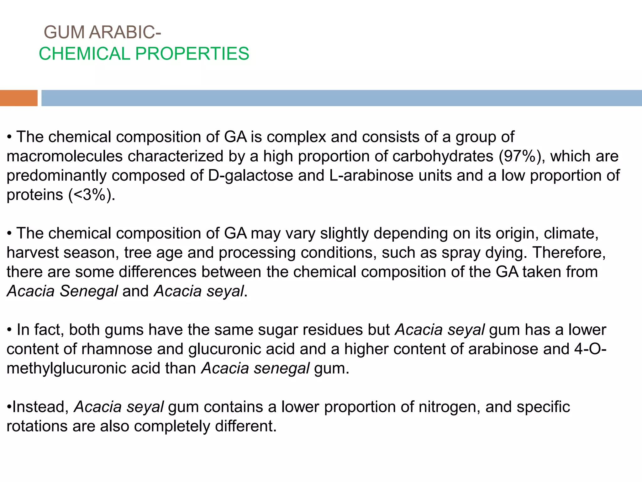 Gum Arabic Gum Ghatti Gum Tragacanth Pptx