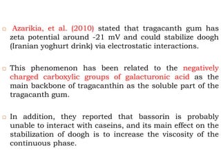 GUM ARABIC, GUM GHATTI, GUM TRAGACANTH | PPTX