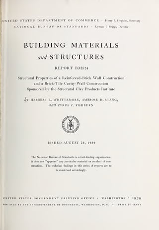 Structural properties of a reinforced brick wall construction and a ...