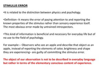 Contribution of E.B. Titchener in Structuralism | PPTX
