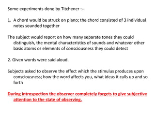 Contribution of E.B. Titchener in Structuralism | PPTX | Science
