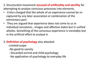 Contribution of E.B. Titchener in Structuralism | PPTX