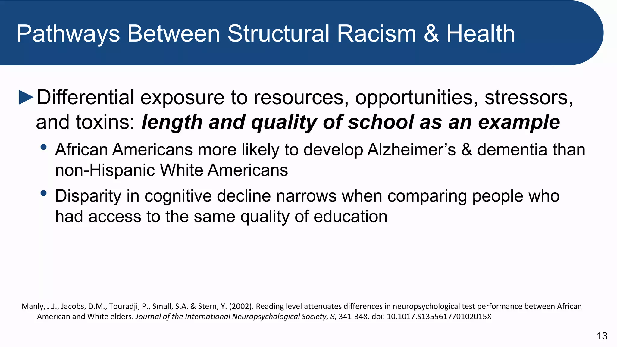 Structural Racism: a “Cause of Causes” | PDF