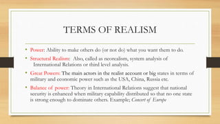 Structural realist vocabulary for beginners | PPTX