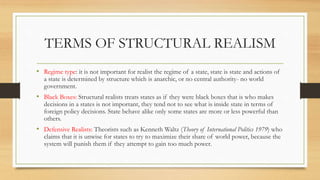 Structural realist vocabulary for beginners | PPTX
