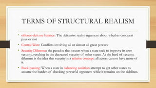 Structural realist vocabulary for beginners | PPTX