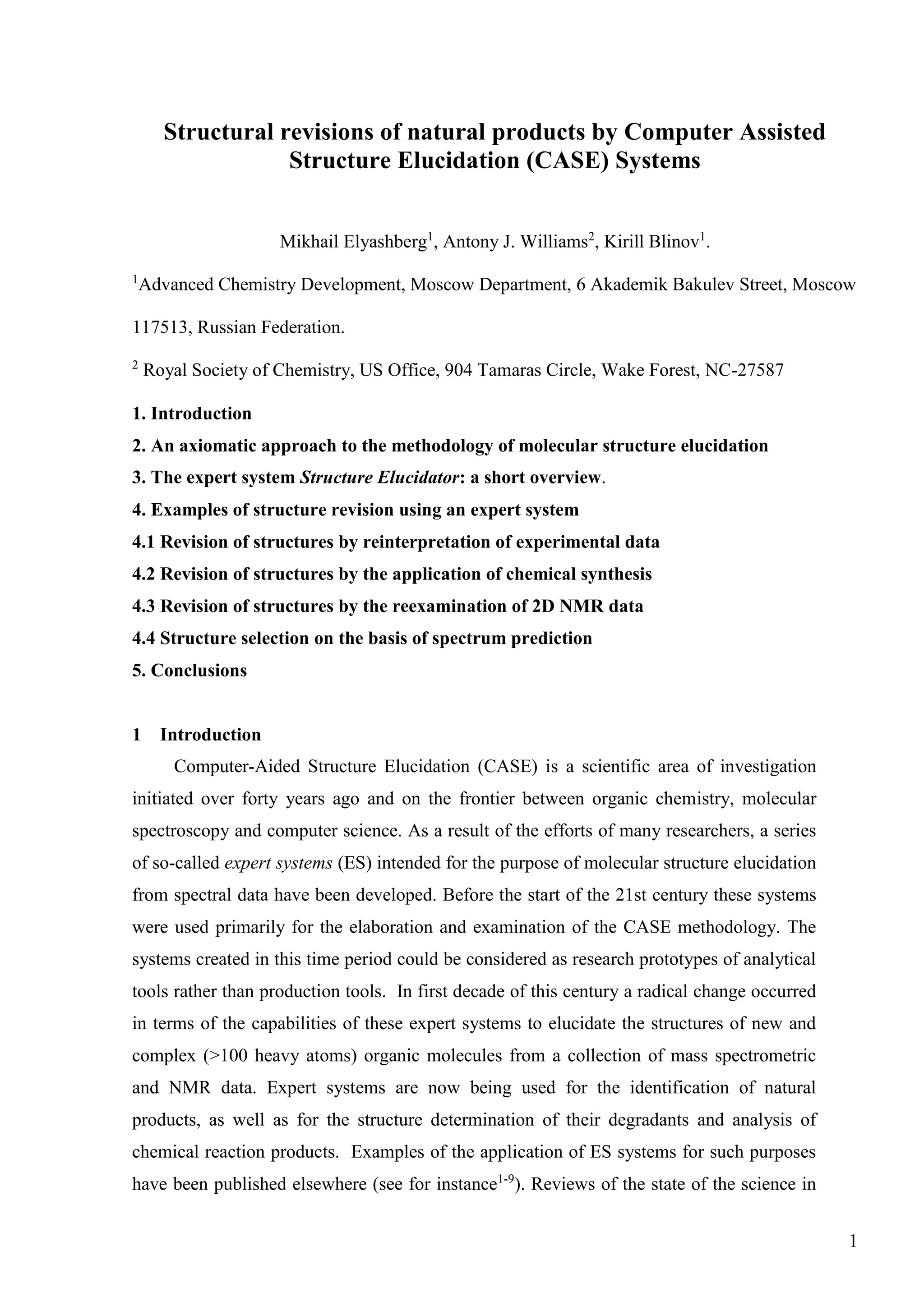 Structural revisions of natural products by computer assisted structure ...