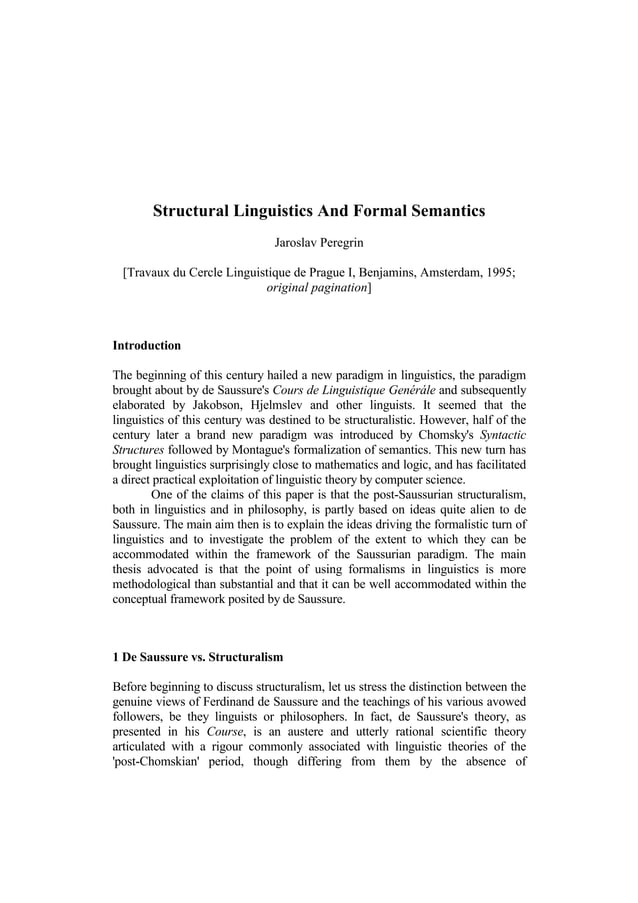 Structural semantics2 | PDF