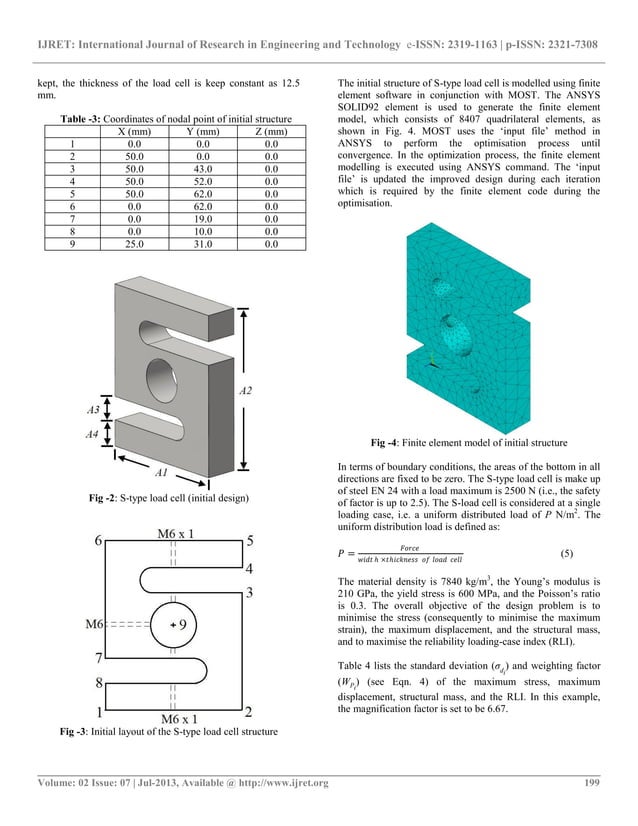Structural sizing and shape optimisation of a load cell | PDF