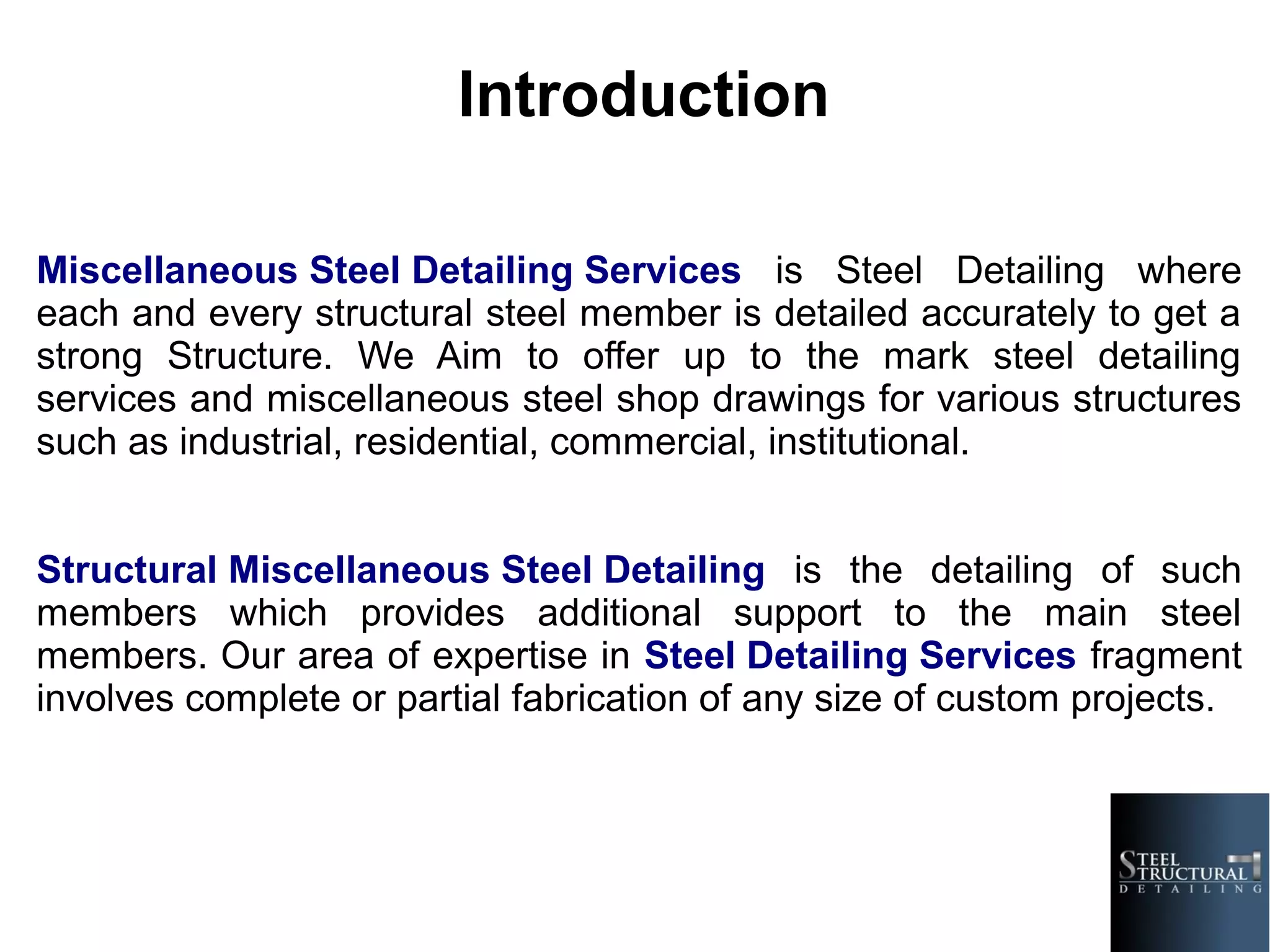 Structural steel detailing services steel construction detailing | PPT