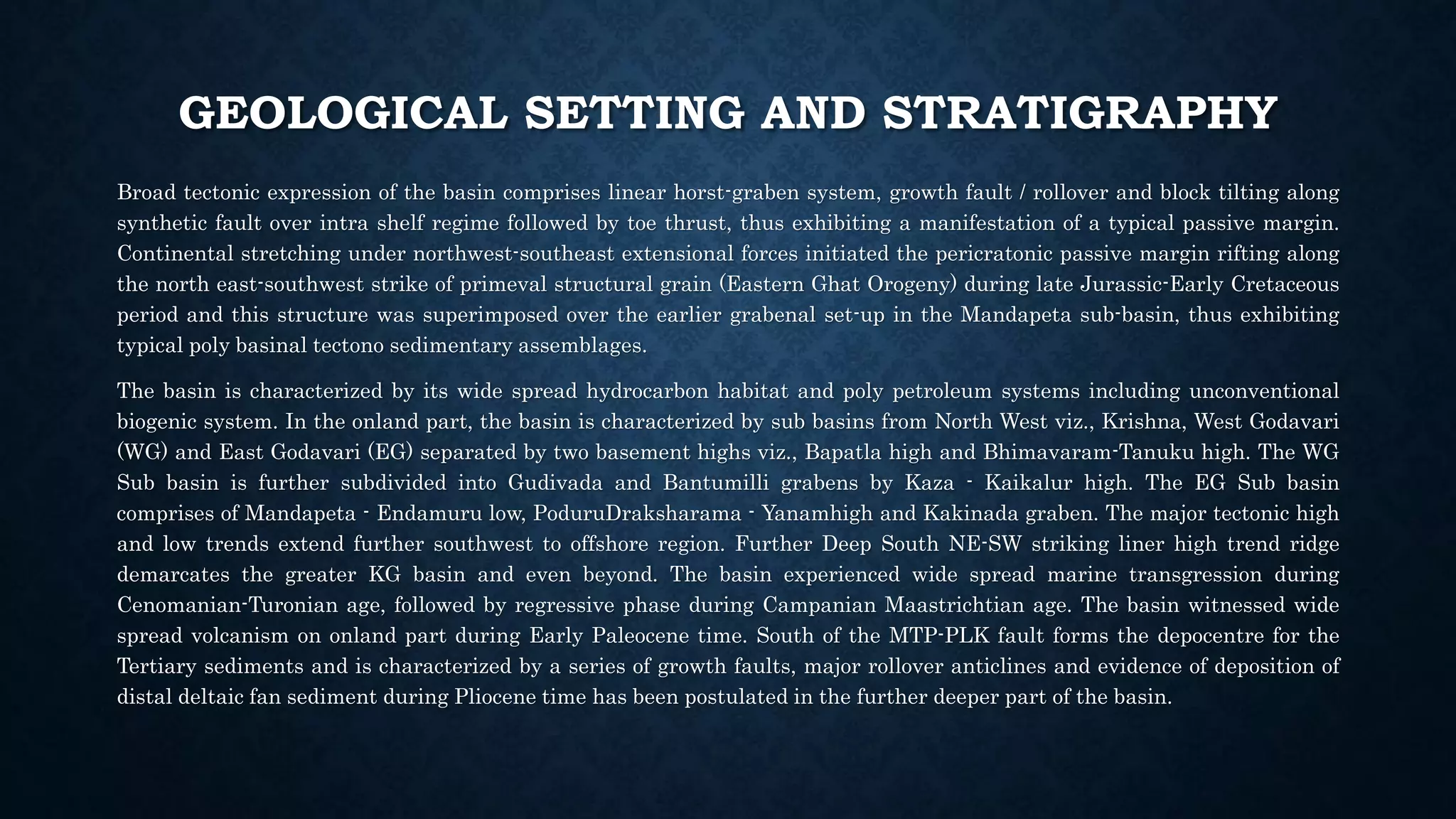Structural Tectonics and Petroleum System of Krishna Godaveri Basin | PPTX