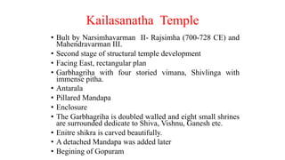 Structural temples of mahabalipuram and kanchipuram | PDF