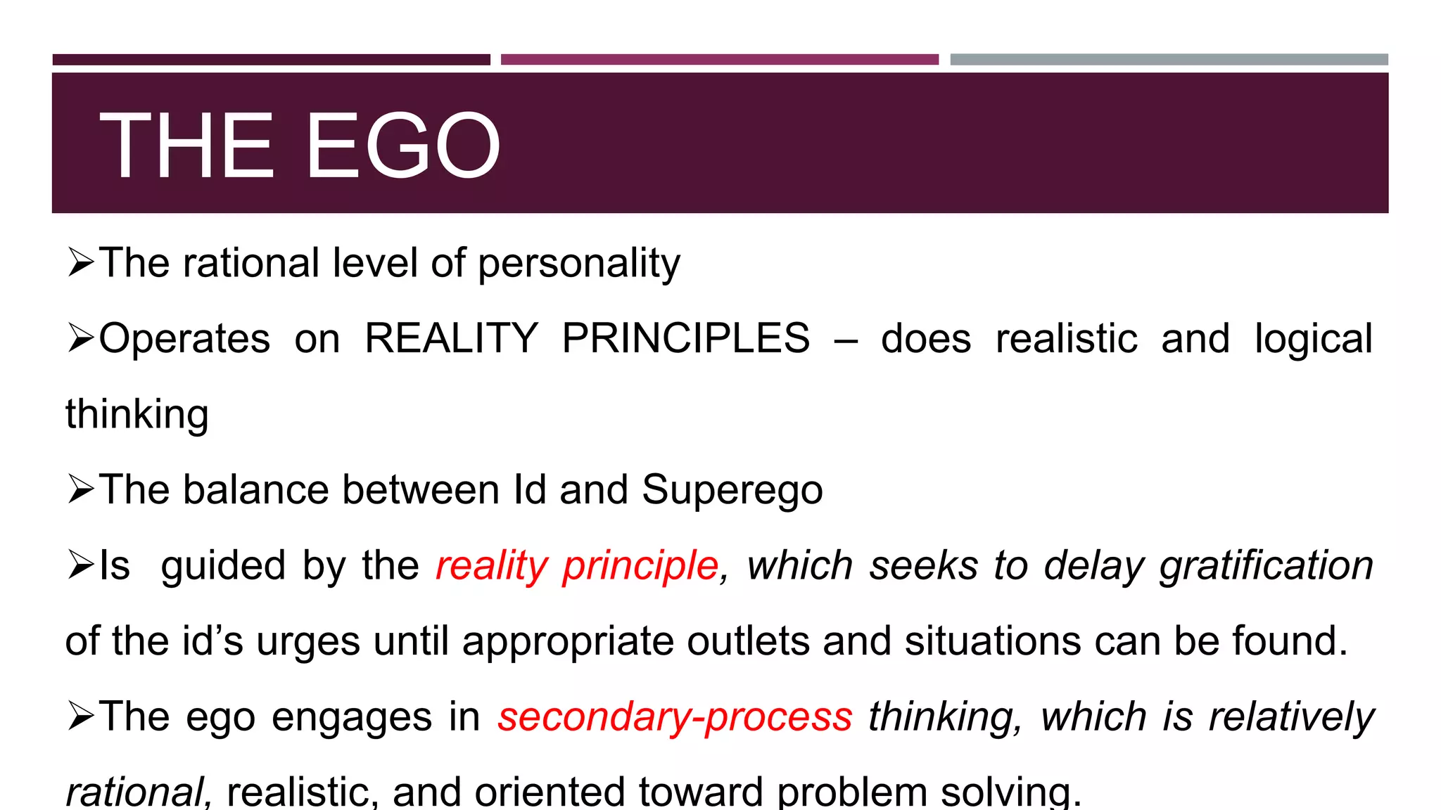Structural theory of mind and ego defense mechanism | PPTX