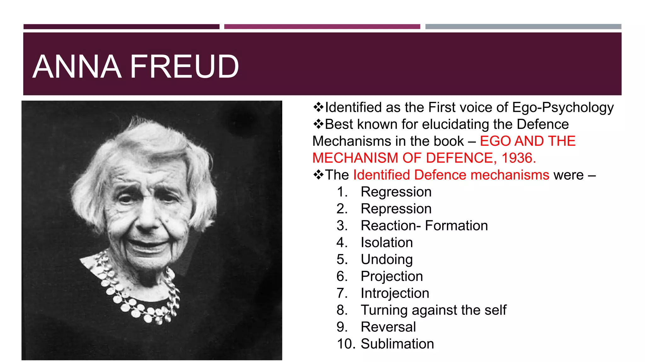 Structural theory of mind and ego defense mechanism | PPTX
