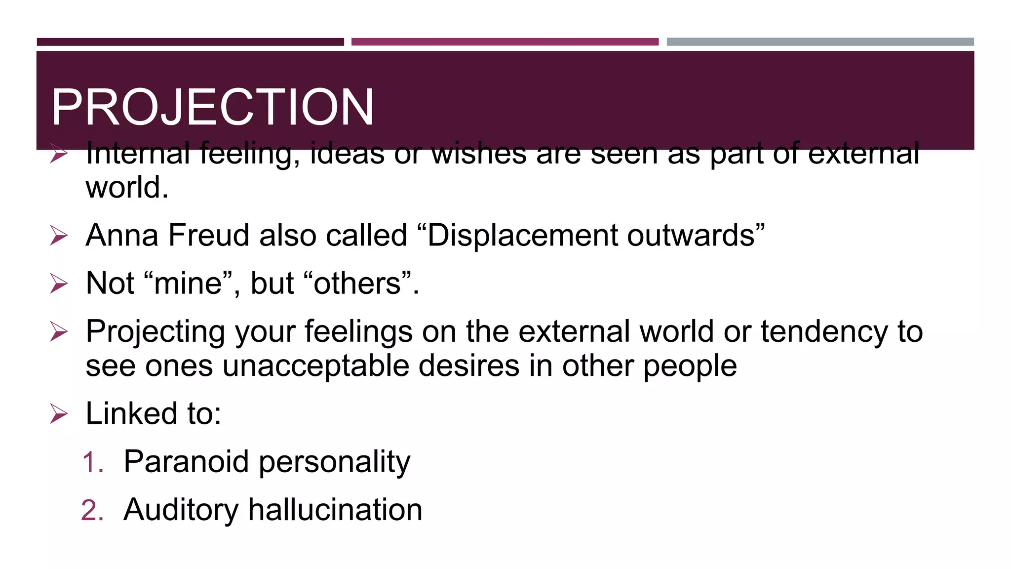Structural theory of mind and ego defense mechanism | PPTX