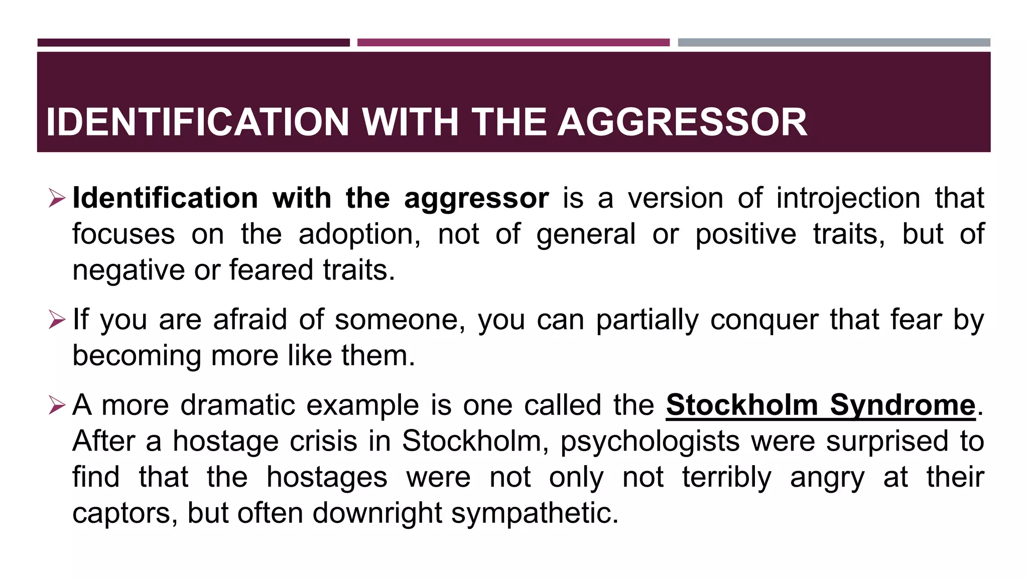 Structural theory of mind and ego defense mechanism | PPTX