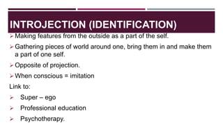 Structural theory of mind and ego defense mechanism | PPTX