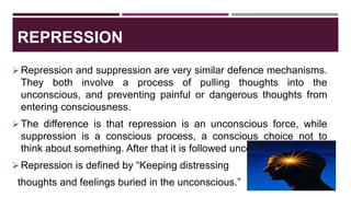 Structural theory of mind and ego defense mechanism | PPTX